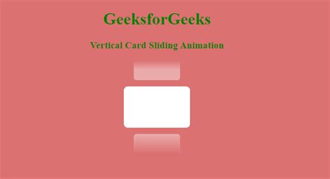 How To Make Vertical Card Sliding Animation Using Only HTML CSS
