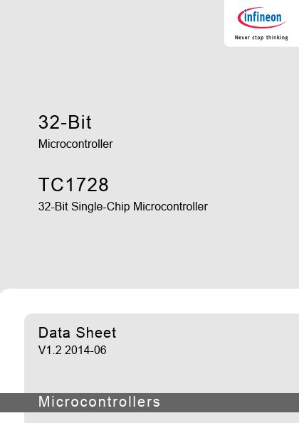 Tc1728 Datasheet Tc1728 Infineon Pdf 32 Bit Single Chip Microcontroller Infineon