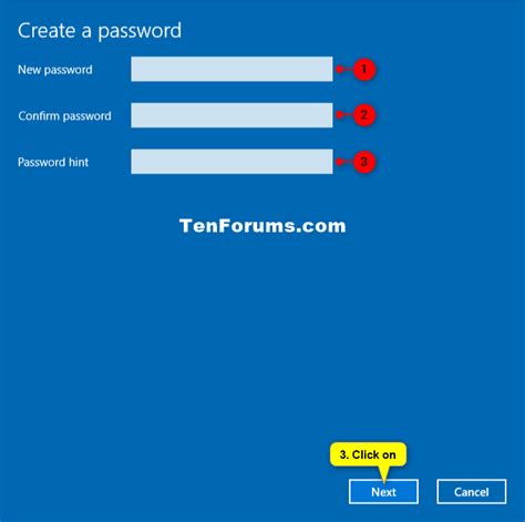 Add Password To Local Account In Windows 10 Tutorials
