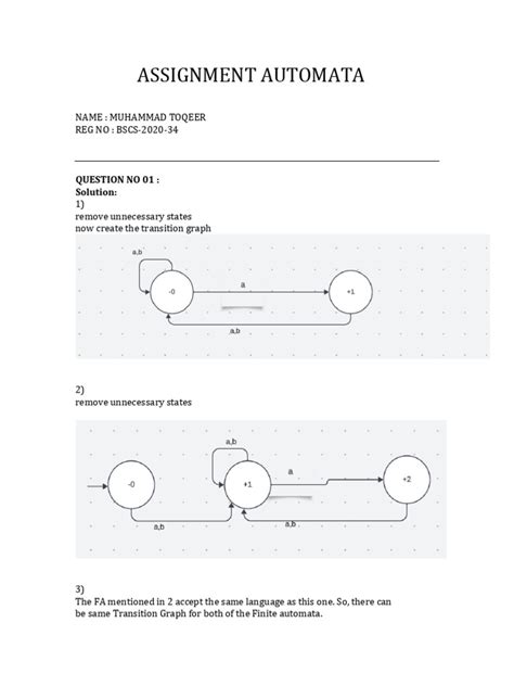 Assignment 02 Automata Pdf Theory Of Computation Conceptual Model
