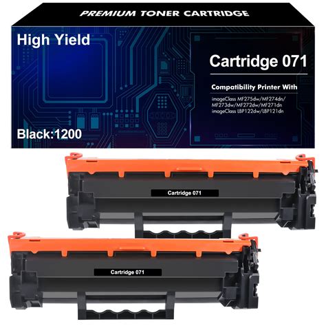 2pk Compatible For Canon 071h Crg071 Toner Imageclass Lbp122dw Lbp120