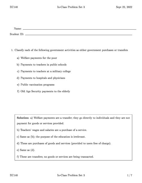 EC In class Problem Set soln t t ss ② t Studocu