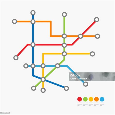 Underground Metro Map Or Subway Transportation Scheme Vector Stock