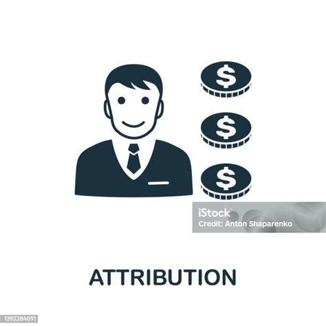 어트리뷰션 아이콘입니다 제휴 마케팅 컬렉션의 간단한 요소 템플릿 인포 그래픽 등에 대한 채워진 속성 아이콘 0명에 대한 스톡 벡터 아트 및 기타 이미지 Istock
