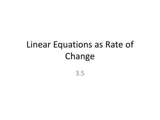 PPT Lesson Constant Rate Of Change Linear Functions PowerPoint Presentation ID