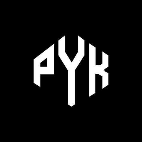 Design De Logotipo De Carta Pyk Com Forma De Polígono Pyk Polígono E Design De Logotipo Em