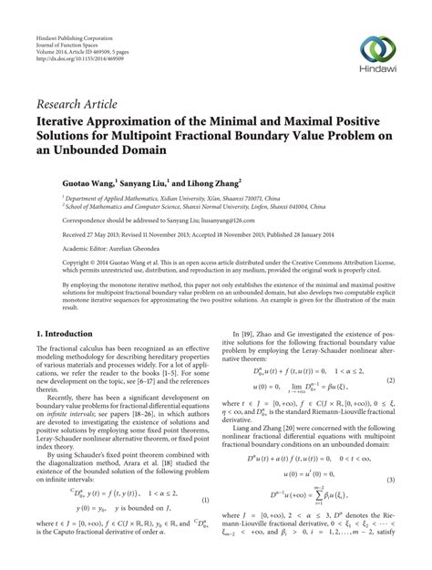 pdf iterative approximation of the minimal and maximal positive