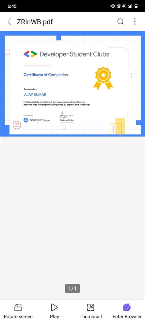 Completed The Backend Web Development Course By Devtown And Received The Certificate Ajay Kumar