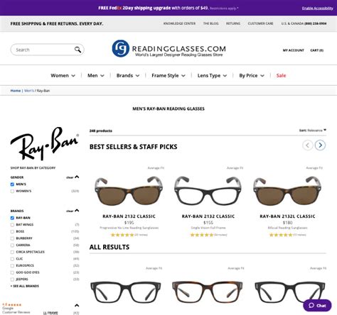 Ray Ban Mens Reading Glasses