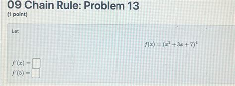 Solved 09 ﻿chain Rule Problem 131