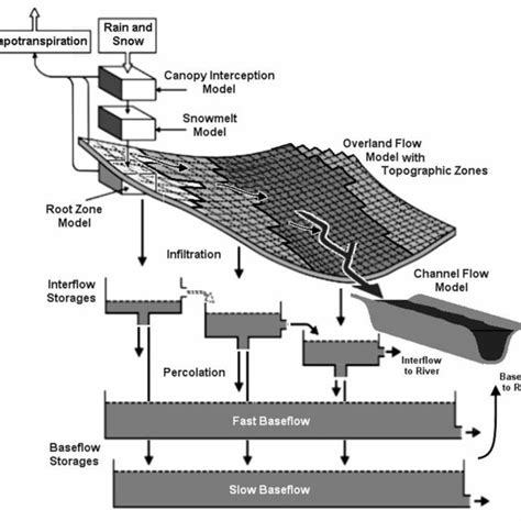 2 Schematic Diagram Of Mike She Hydrologic Model Download Scientific