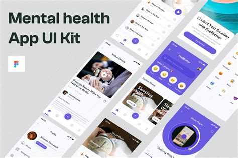 心理健康应用app Ui Kit Fig 云瑞设计