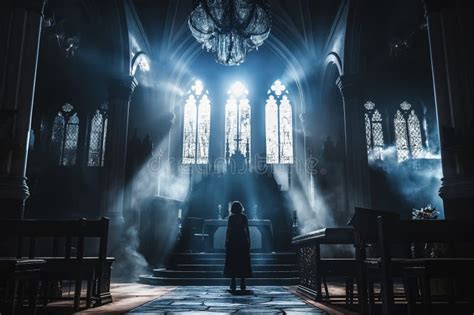 Wizard Casting Spells In A Mysterious Castle Stock Illustration Illustration Of Mystical