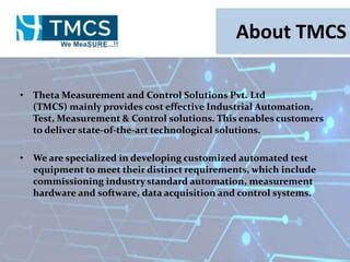 TMCS Its Solutions EOL Testing DAQ System ATE Testing Pptx