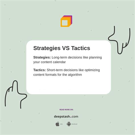 Strategies Vs Tactics Deepstash
