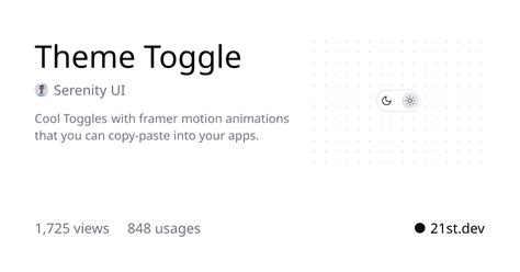 theme toggle 21st dev craft with ai 21st dev