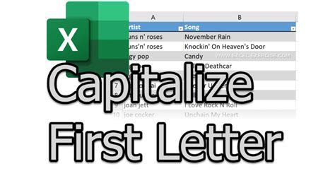Excel Capitalize First Letter Of Each Word Imaginative Minds