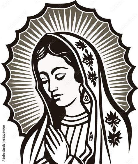 The Holy Virgin Of Guadalupe Mexico Vector De Stock Adobe Stock