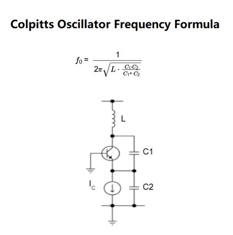 Colpitts Oscillator Frequency Calculator