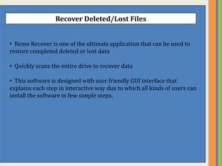 Data Recovery Software PPT