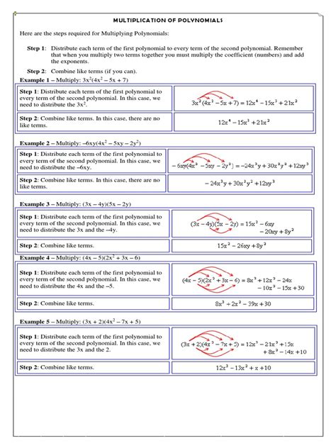 Multiplication Of Polynomials Pdf