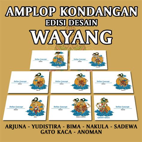 Amplop Kondangan Nama Dan Alamat Edisi Wayang Mahabrata Lazada Indonesia