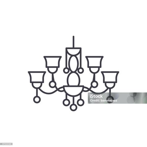 펜 던 트 램프 선 아이콘 개념입니다 펜 던 트 램프 벡터 선형 삽화 상징 기호 0명에 대한 스톡 벡터 아트 및 기타 이미지 0명 가구 가정의 방 Istock