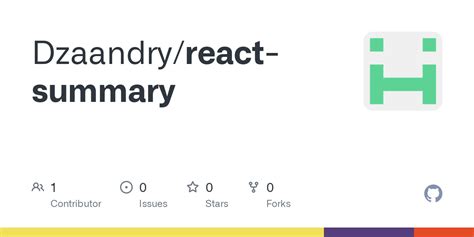 Github Dzaandryreact Summary