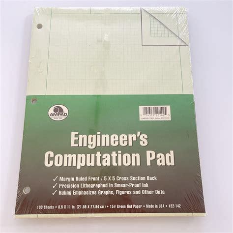Vintage Engineers Computation Pad Etsy