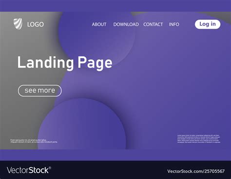 website landing page material design royalty free vector