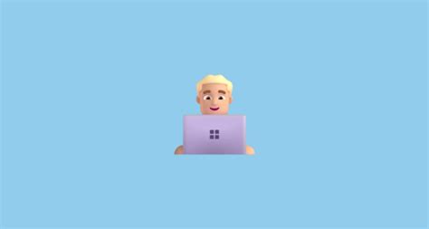 👨🏼‍💻 Man Technologist Medium Light Skin Tone Emoji On Microsoft Teams 140