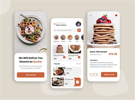 Dessert App Ui Design Ui Ux On Behance
