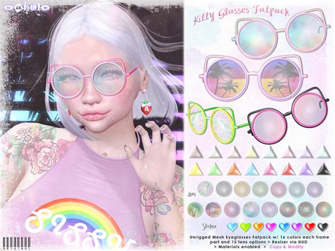Second Life Marketplace [ Bubble ] Kitty Glasses Fatpack