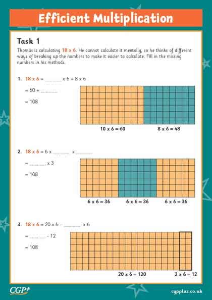 Efficient Multiplication Methods Year 4 Cgp Plus