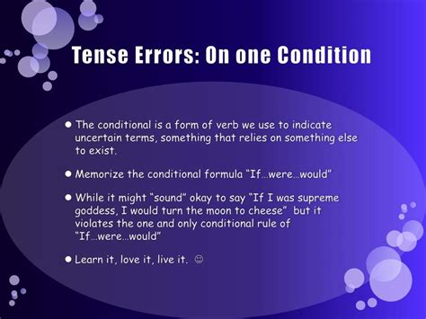 PPT Verb Tense Error PowerPoint Presentation Free Download ID
