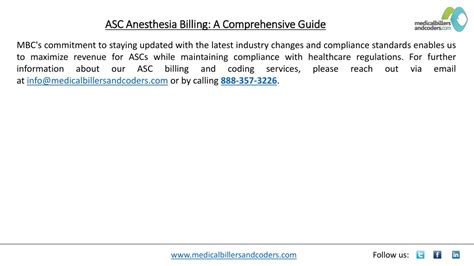 Ppt Asc Anesthesia Billing A Comprehensive Guide Powerpoint