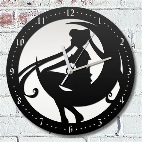 Настенные деревянные бесшумные часы Sailor Moon Crystal сейлор мун аниме манга Луна подарок