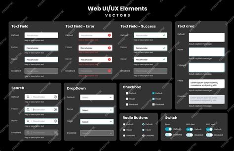 Premium Vector Web Design Ui Elements Ui Ux Design Elements For Web
