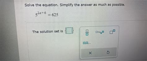 Solved Solve The Equation Simplify The Answer As Much As Chegg Com
