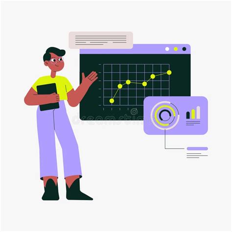 Data Presentation Professional Analyzing Financial Performance Metrics On Digital Charts And