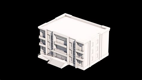 Multi Story Apartment Free 3d Model By Mirzaev3d
