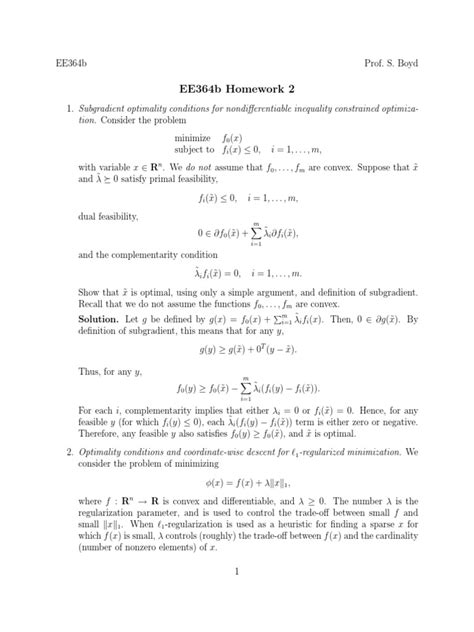 hw 2 sol pdf mathematical optimization function mathematics