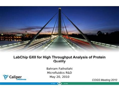 Labchip Gxii For High Throughput Analysis Of Protein Perkinelmer