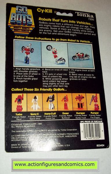 Gobots Cy Kill Motorcycle Cycle Mr 01 1983 Tonka Ban Dai Toys Action F