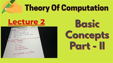 Theory Of Computation Toc Basic Concepts Part 2 Youtube