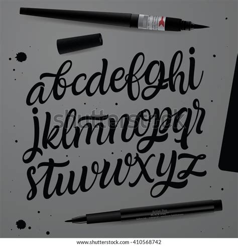 Hand Drawn Free Style Script Font Stock Vector Royalty Free
