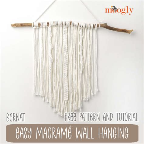 Bernat Macramé Wall Hanging Free Pattern and Tutorial moogly