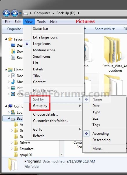 File And Folder Arrangement Group By Sort By Arrange By Tutorials