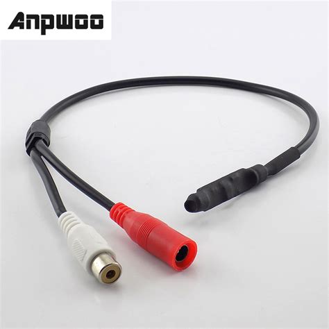 【duoupa Store】dc 12v Mini Cctv Microphone Pickup Sound Monitor Pickup Audio Rca Power Cable For