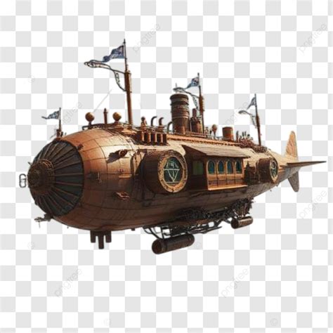 하늘의 증기 펑크 비행선 스팀펑크 비행선 구리 파이프 빅토리아 건축 Png 일러스트 및 이미지 에 대한 무료 다운로드 Pngtree